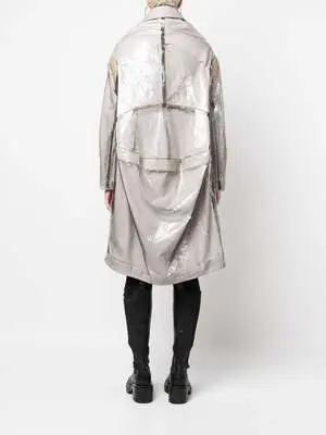 Comme Des Garçons Asymmetric Embossed Raincoat