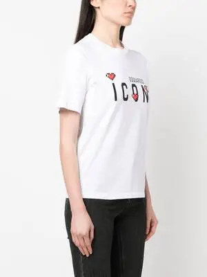 Dsquared2 Icon Logo-print T-shirt - White