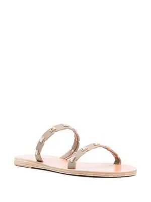 ANCIENT GREEK SANDALS Kara Leather Slides - Neutrals