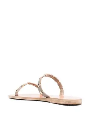 ANCIENT GREEK SANDALS Kara Leather Slides - Neutrals