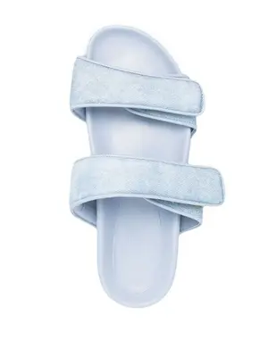 GIABORGHINI Touch-strap Denim Slides - Blue