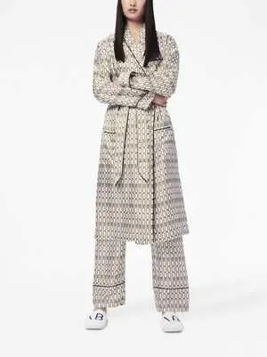 Victoria Beckham Chain-print Ilk Robe