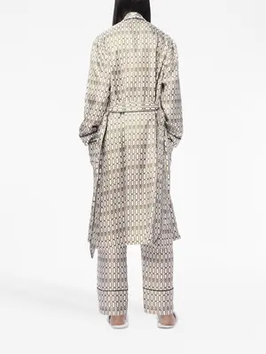 Victoria Beckham Chain-print Ilk Robe