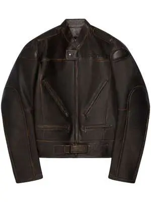 COURREGES Racer Patina Leather Jacket