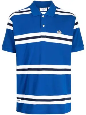 CHOCOOLATE Horizontal Tripe Cotton Polo Hirt