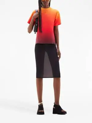 COURREGES Gradient-effect Logo T-shirt