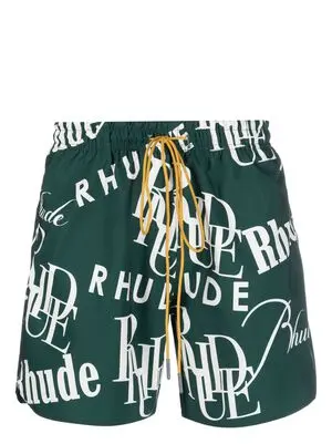 Rhude Graphic-print Deck Shorts