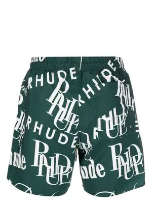Rhude Graphic-print Deck Shorts