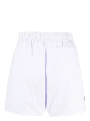 BOSS Swim Shorts With Signature Stripe And Logo - White