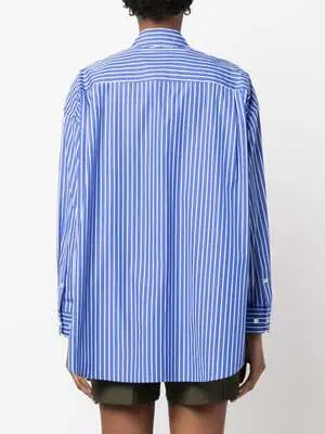 Theory Striped Button-up Cotton Shirt