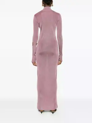 Saint Laurent Long-sleeve Maxi Dress - Pink