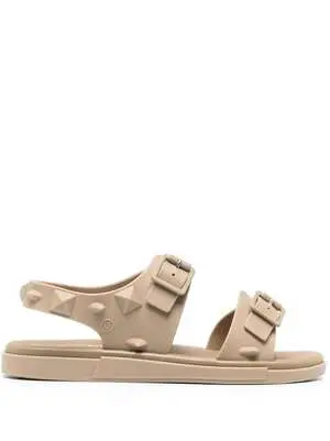 Melissa X Undercover Spike-stud Flat Sandals - Neutrals
