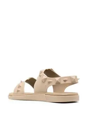Melissa X Undercover Spike-stud Flat Sandals - Neutrals