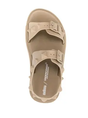 Melissa X Undercover Spike-stud Flat Sandals - Neutrals