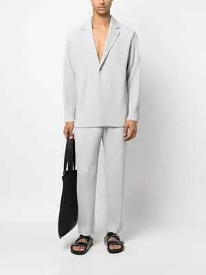 Issey Miyake Micro-pleated Blazer - Grey