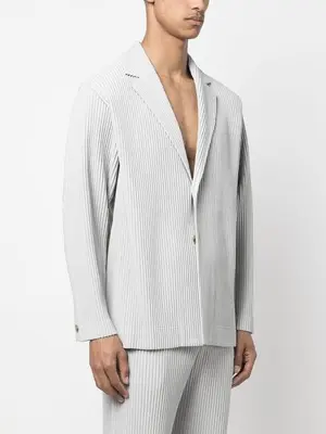 Issey Miyake Micro-pleated Blazer - Grey