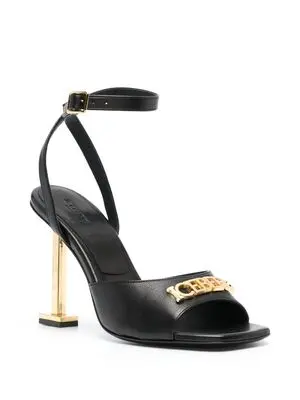 Iceberg Leather 105mm Sandals With Logo Lettering