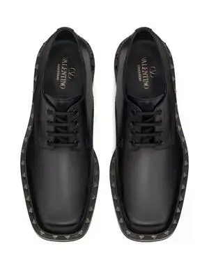 Valentino Garavani Rockstud Leather Derby Shoes