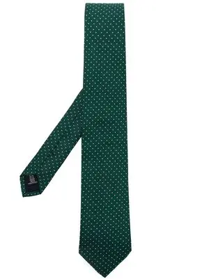 FURSAC Polka-dot Silk Neck Tie - Green