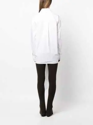 QUIRA Draped Cotton Shirt