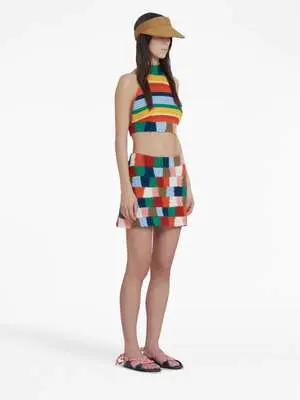 Marni Colour-block Knitted Skirt