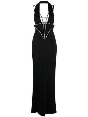 GENNY Crystal-embellished Maxi Dress