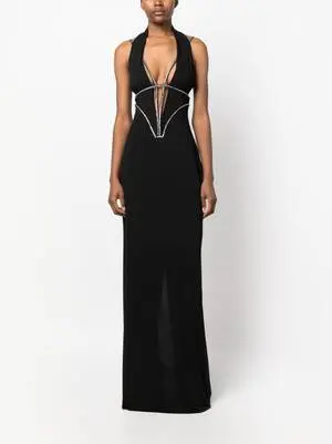 GENNY Crystal-embellished Maxi Dress