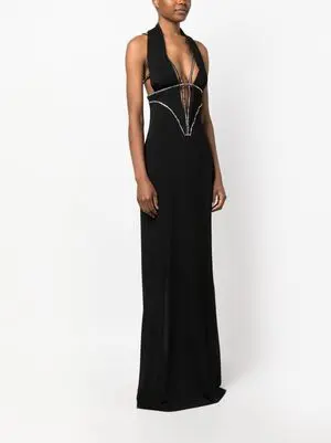 GENNY Crystal-embellished Maxi Dress