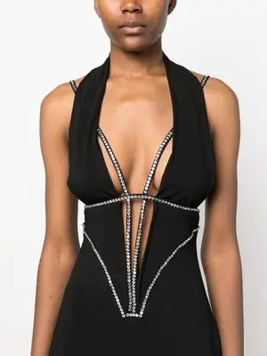 GENNY Crystal-embellished Maxi Dress