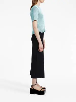 Proenza Schouler Ribbon Crochet Fringe Top