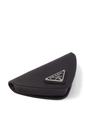 Prada Saffiano Logo-plaque Coin Wallet