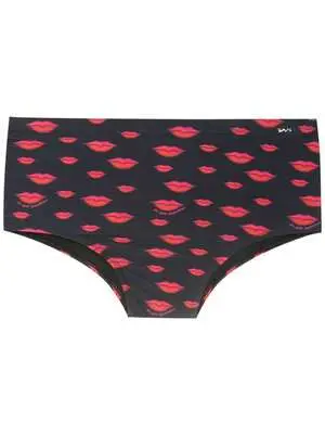 AMIR SLAMA Lip-print Swim Trunks