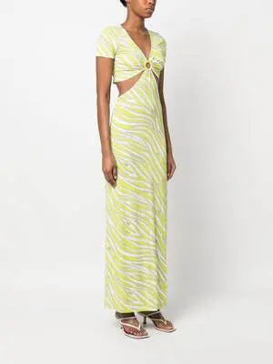 Michael Kors Zebra-print Maxi Dress