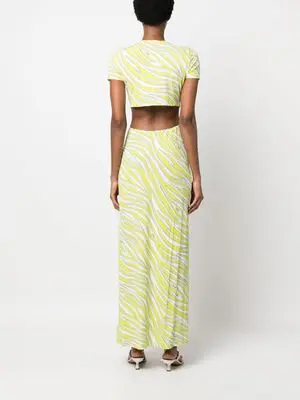 Michael Kors Zebra-print Maxi Dress