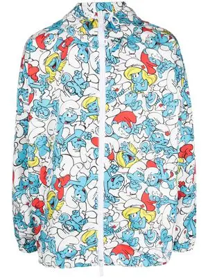Dsquared2 Graphic Print Hooded Jacket - White