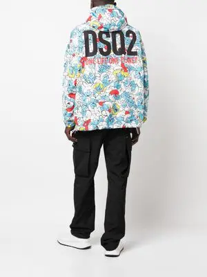 Dsquared2 Graphic Print Hooded Jacket