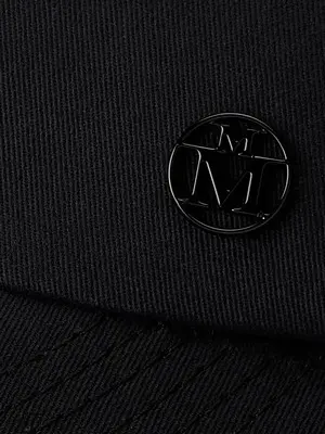 MAISON MICHEL Logo-plaque Cap - Black