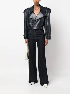 Saint Laurent Cropped Leather Jacket