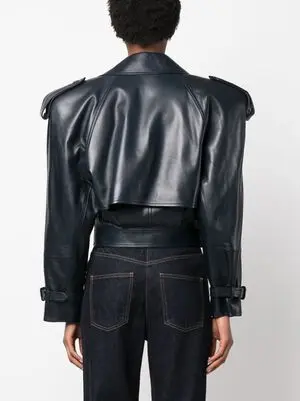 Saint Laurent Cropped Leather Jacket