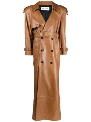 Saint Laurent Long Leather Trench Coat