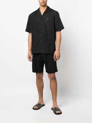 Versace Perforated-detail Button-up Shirt