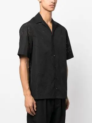 Versace Perforated-detail Button-up Shirt