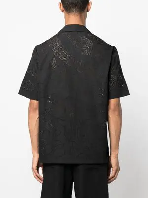Versace Perforated-detail Button-up Shirt