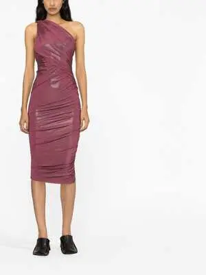 Rick Owens One-shoulder Draped Midi Dress
