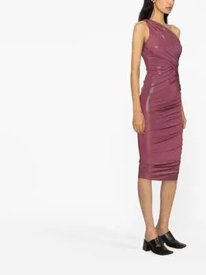 Rick Owens One-shoulder Draped Midi Dress