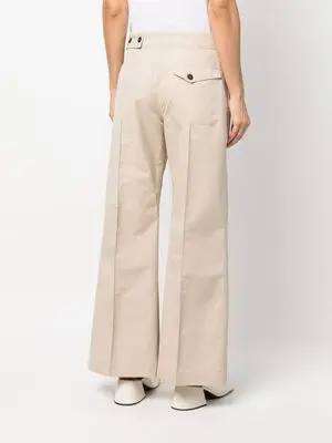 Studio Nicholson Acapulco Flared Trousers - Neutrals