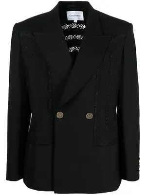 Casablanca Broderie Anglaise Double-breasted Blazer