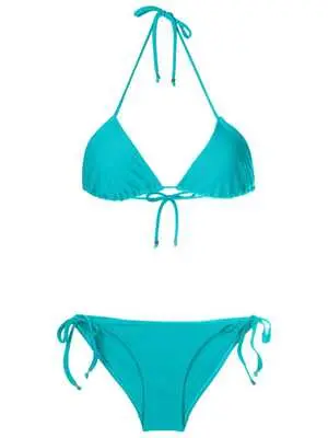 AMIR SLAMA Self-tie Triangle Bikini - Blue