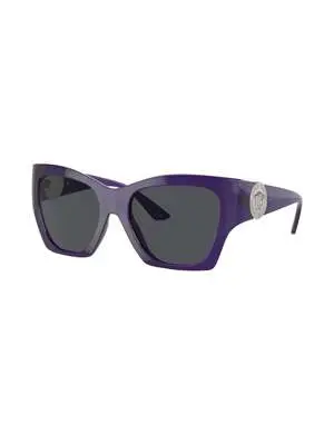Versace Logo Square Frame Sunglasses