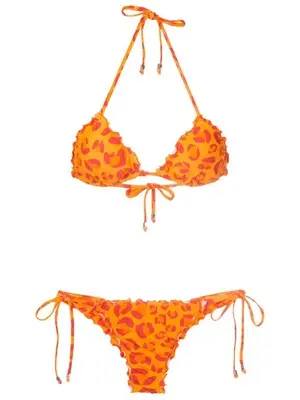 AMIR SLAMA Leopard-print Bikini